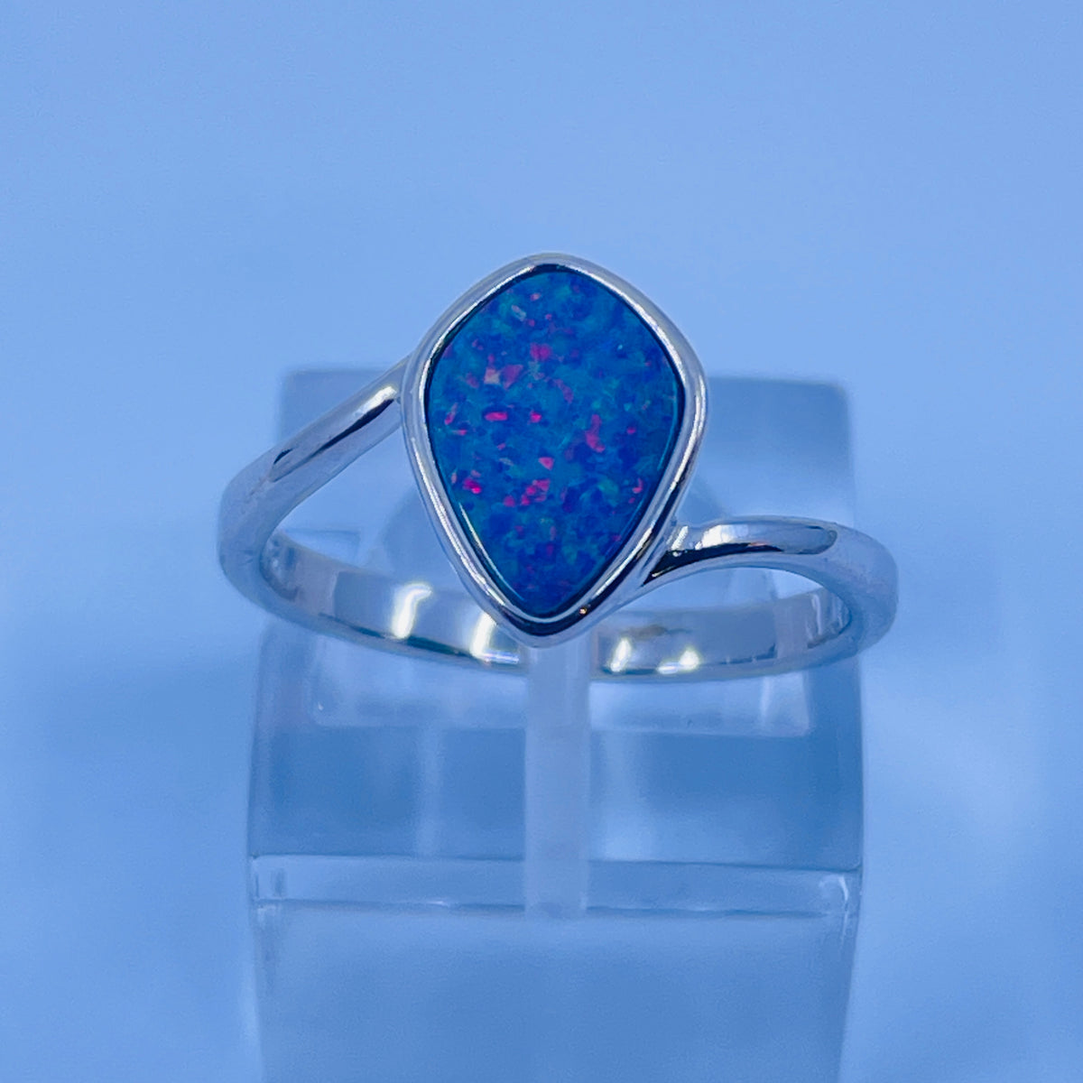 Sterling Silver Opal doublet ring – Prairie Jewelers