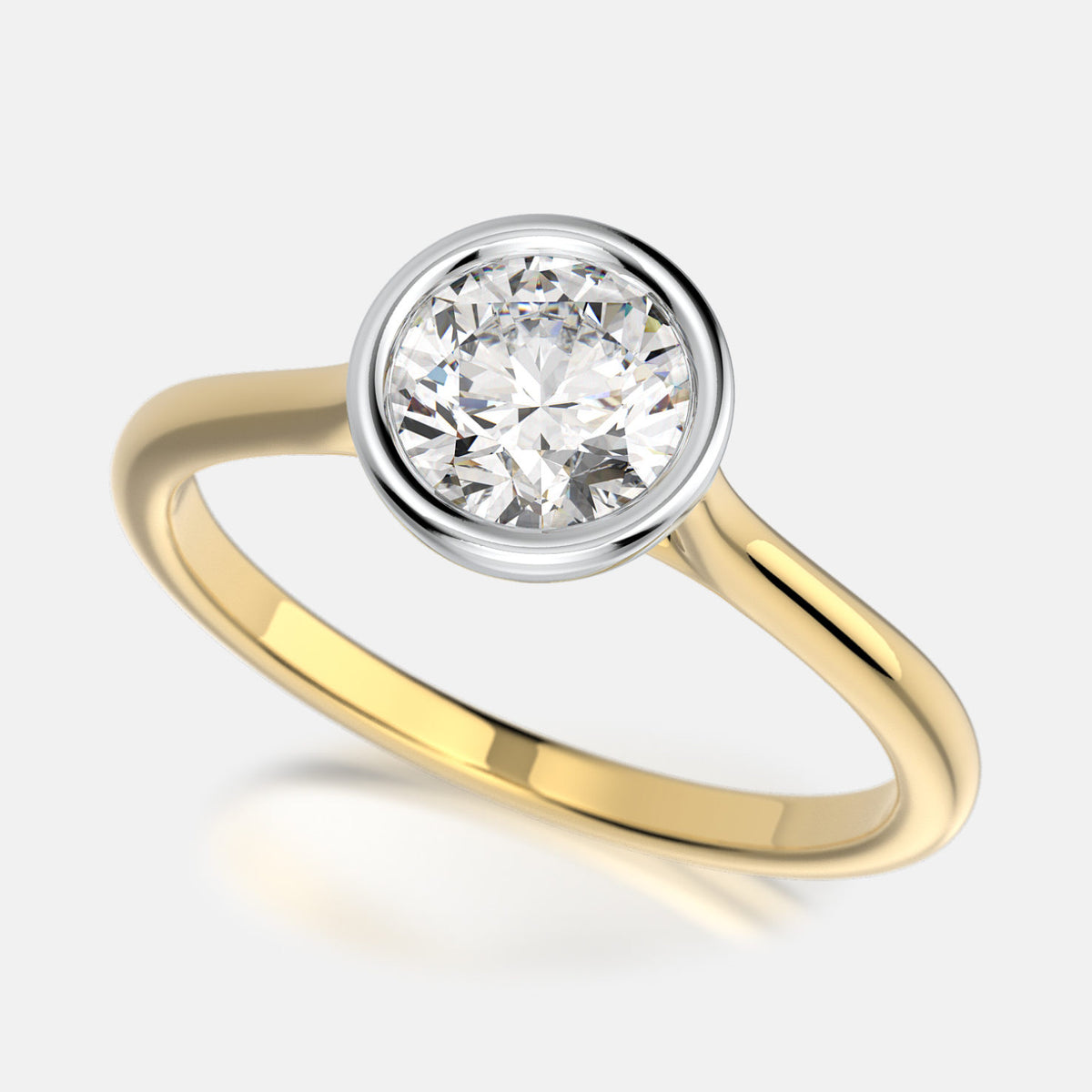 Cathedral bezel-set solitaire engagement ring mounting – Prairie Jewelers